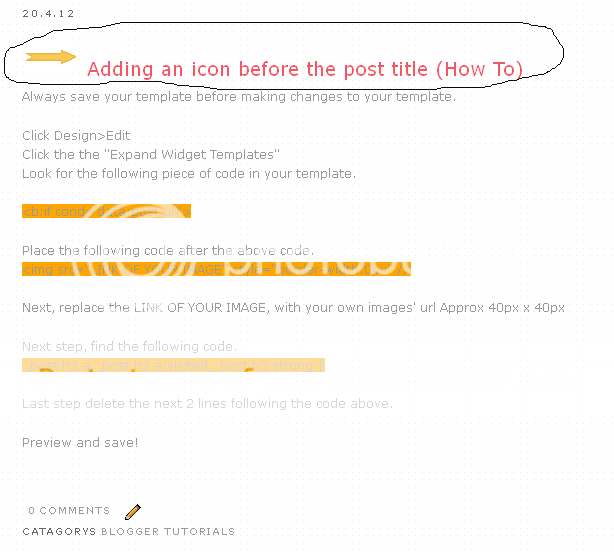 Adding an icon before the post title (How To) | The Thursday Blog